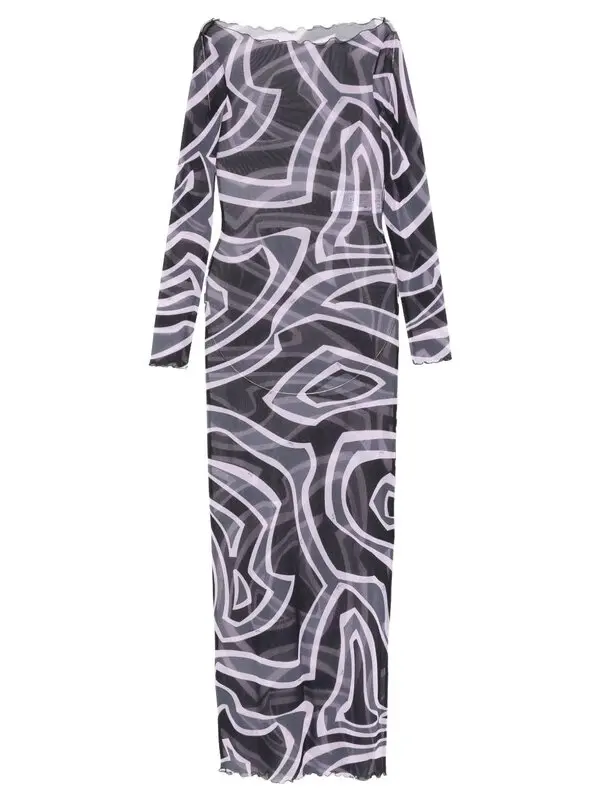 Emilio Pucci Printed Maxi Dress - Black