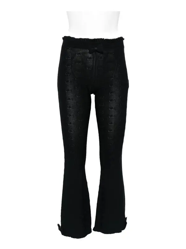 Balenciaga Flared Capri Trousers - Black