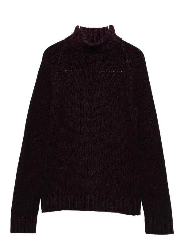 BASE Wool Turtleneck Jumper - Bordeaux