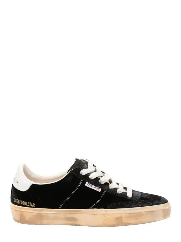 GOLDEN GOOSE Soul Star Suede Leather Sneakers - Black