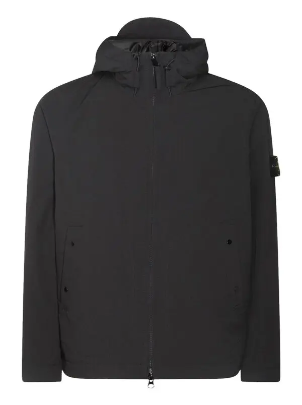 Stone Island Short Hooded Parka - Black