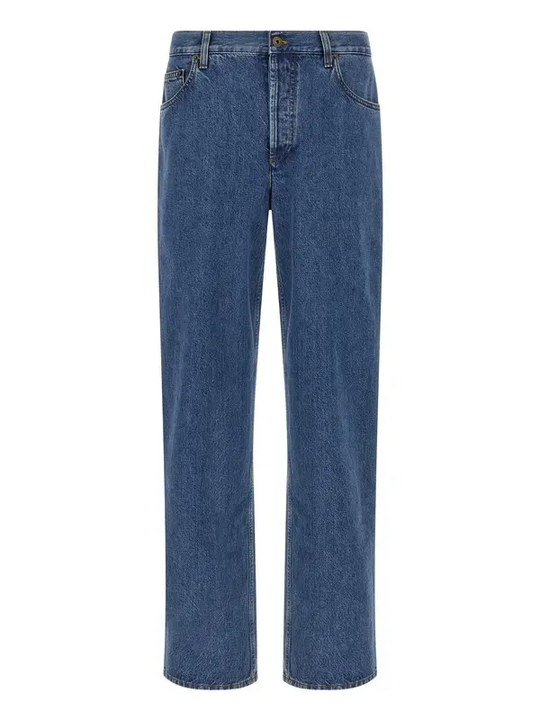 Burberry Five-pocket Straight-leg Jeans - Blue
