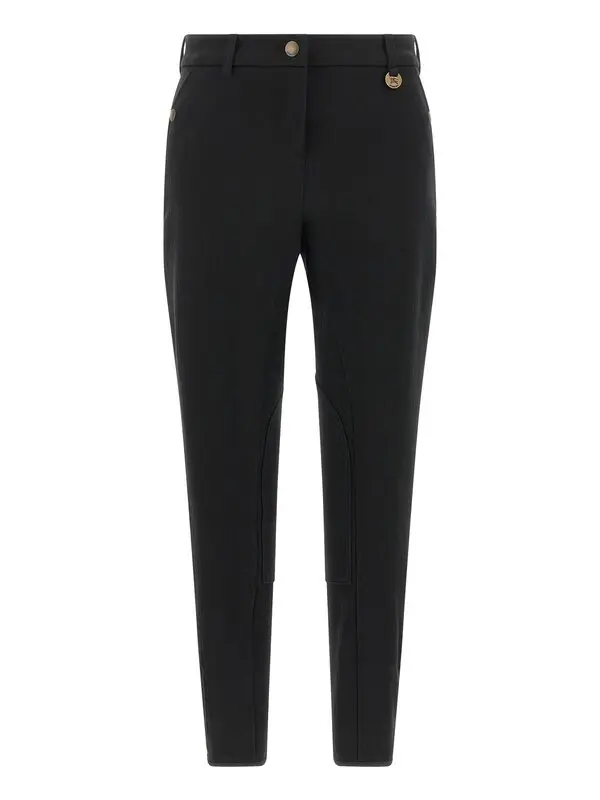 Burberry Stretch Cotton Trousers - Black