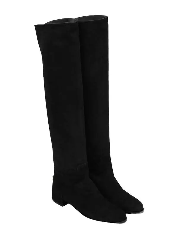 Dolce & Gabbana Suede Knee-high Boots - Black
