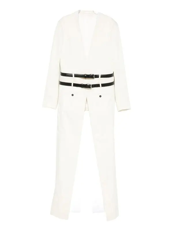 Dsquared2 Belted Double-breasted Coat - White