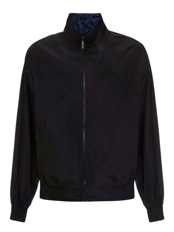 Just Cavalli Reversible Zip-up Lightweight Jacket - Black