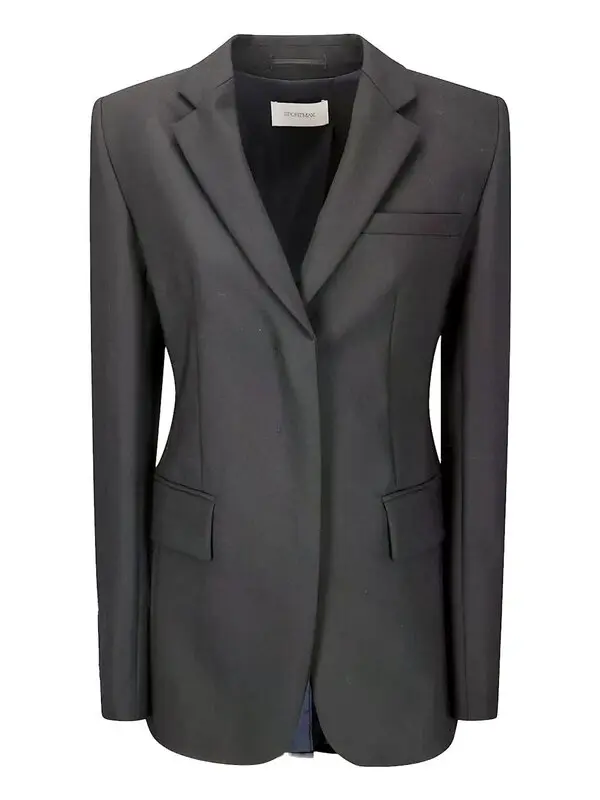 Sportmax Ranghi Notched-lapel Blazer - Black