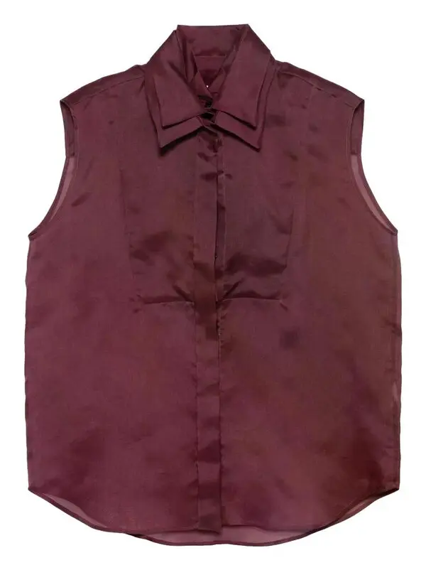 Viktor & Rolf Sleeveless Button-down Top - Red