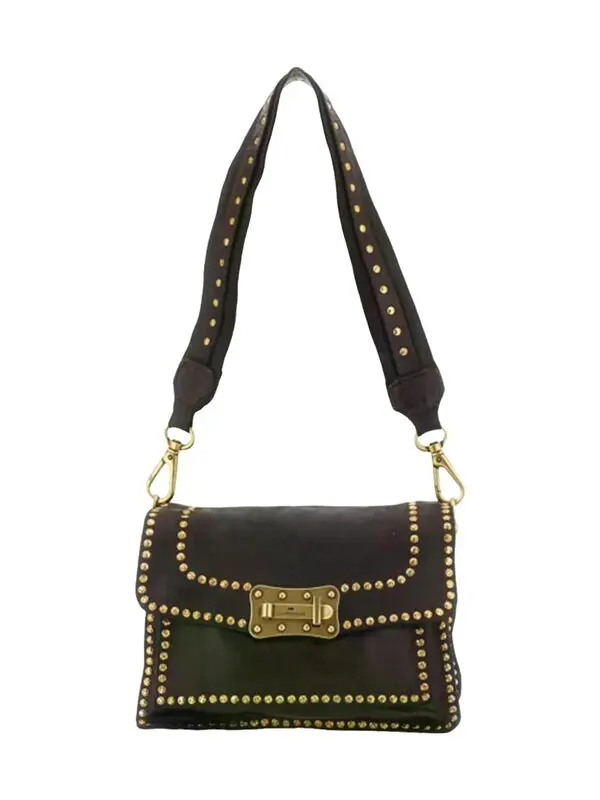 CAMPOMAGGI Agnese Studded Shoulder Bag - Brown