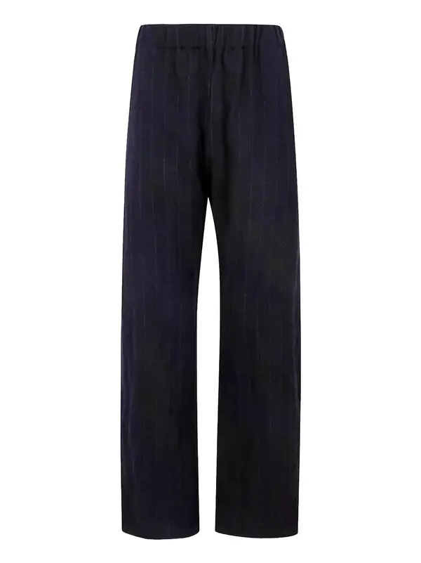 Apuntob Pinstripe Wool Trousers - Blue