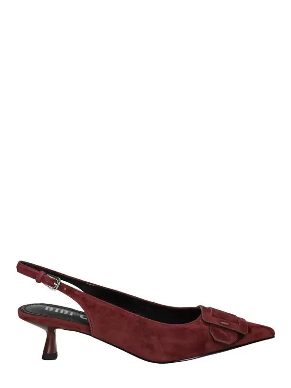 BIBI LOU Buckled Slingback Pumps - Red