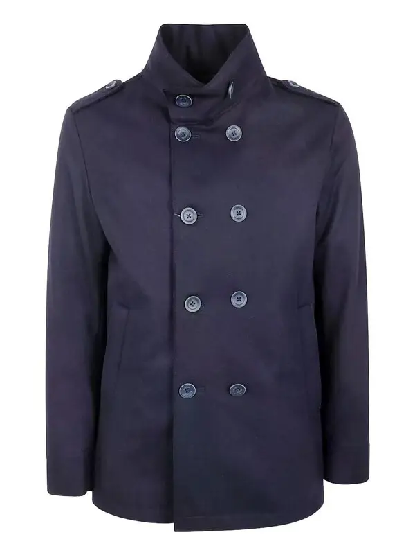 Herno Double-breasted Coat - Blue