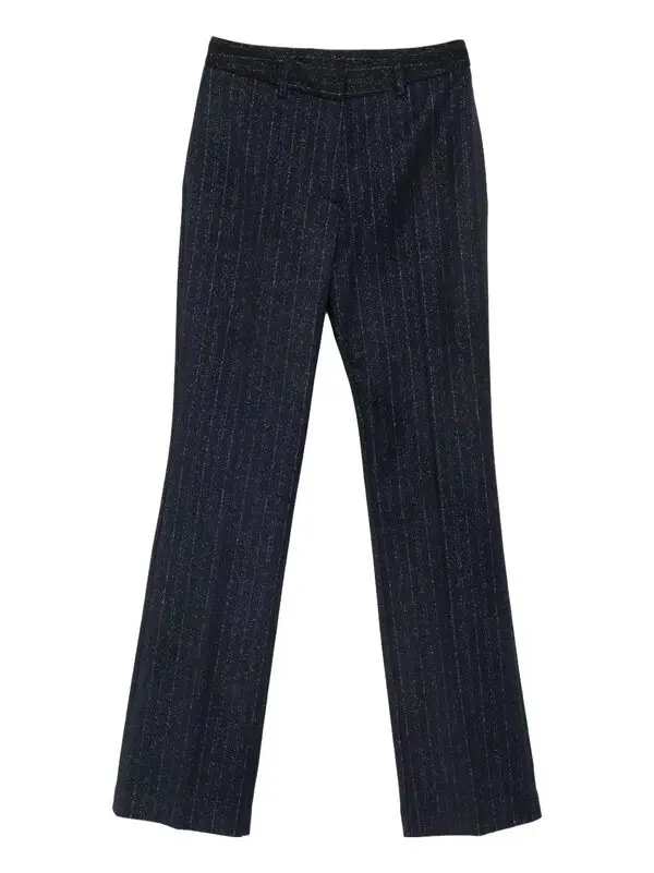 RAME Pinstripe Straight-leg Trousers - Blue