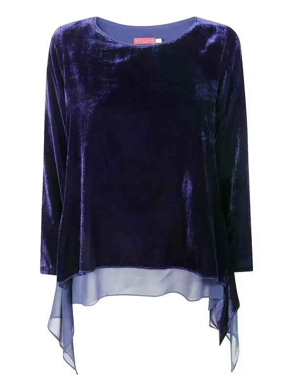 BIANCO LEVRIN Velvet Top - Blue