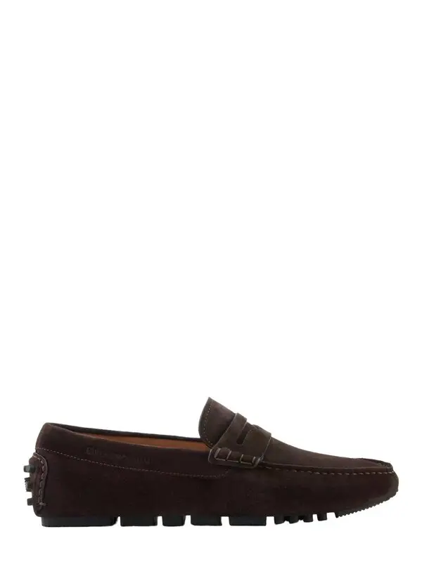 Emporio Armani Suede Loafers - Brown