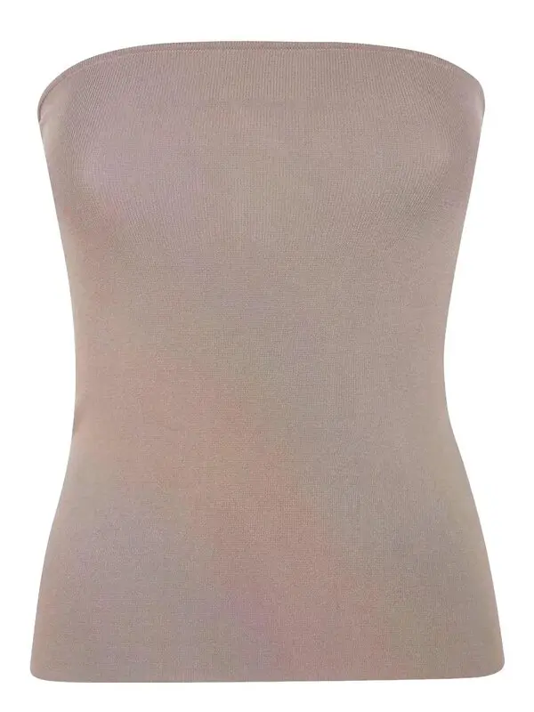ENTIRE STUDIOS Ribbed-knit Strapless Top - Neutrals