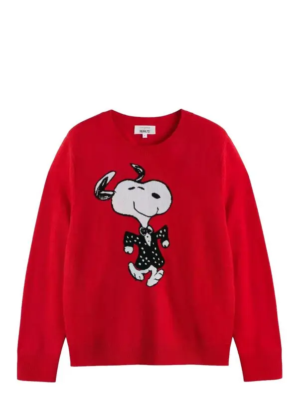Chinti & Parker Dancing Snoopy Sweater - Red