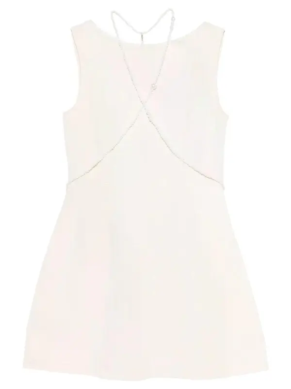 RAHIL HESAN Bow-detailing Mini Dress - Neutrals