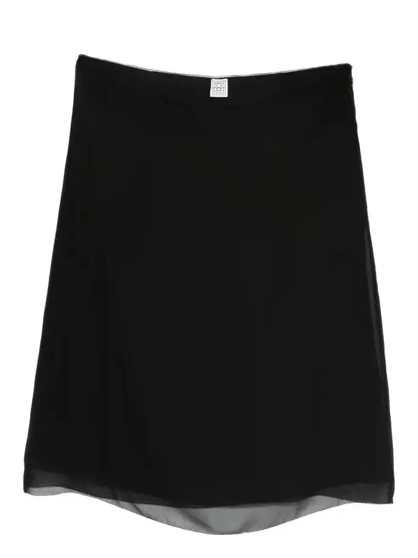 TOTEME Silk Slip Mini Skirt - Black