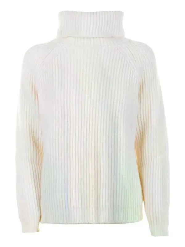 CINQUE Roll-neck Ribbed Sweater - White