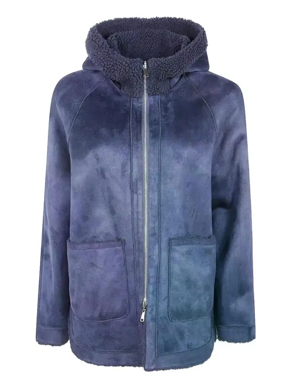 BETTA CORRADI Hooded Zip Jacket - Blue