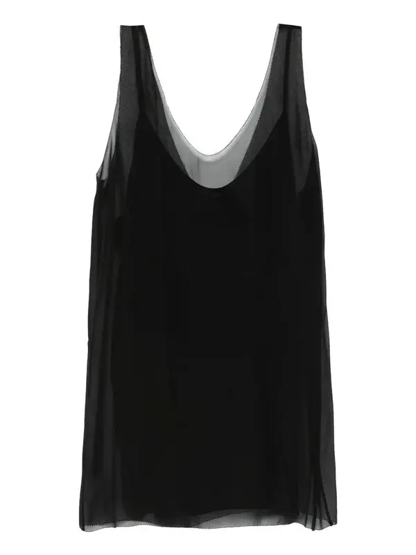TOTEME V-neck Silk Slip Top - Black