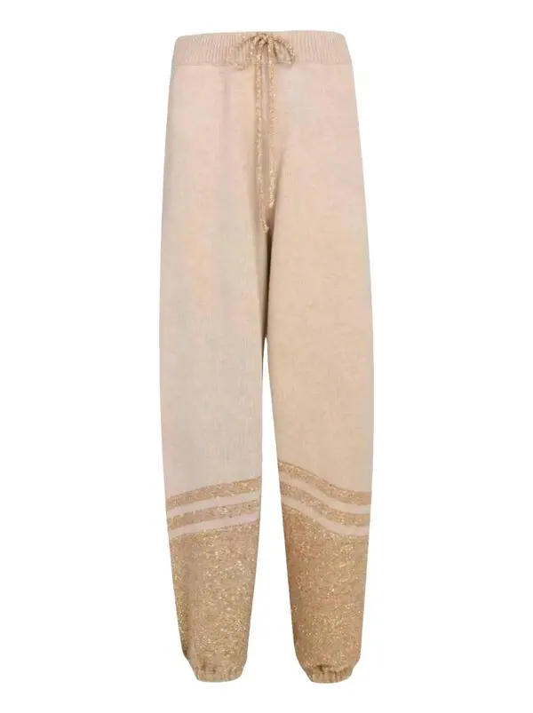 Fabiana Filippi Drawstring Embellished Track Pants - Neutrals