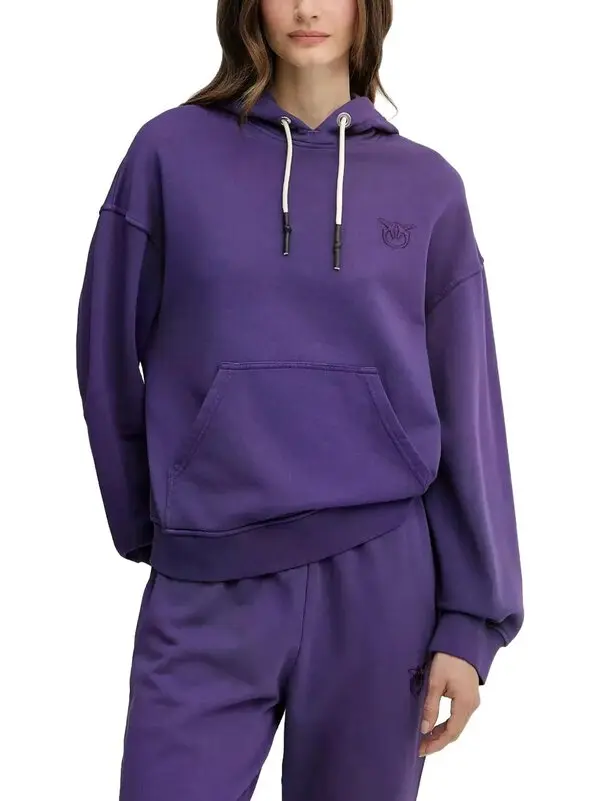 Pinko Logo-embroidered Hoodie - Purple