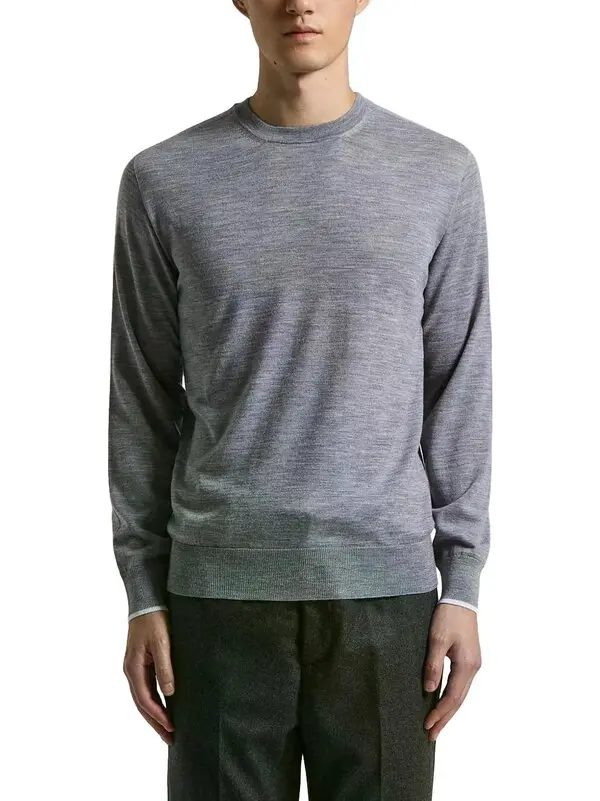 Peserico Crew-neck Long Sleeve Sweater - Grey