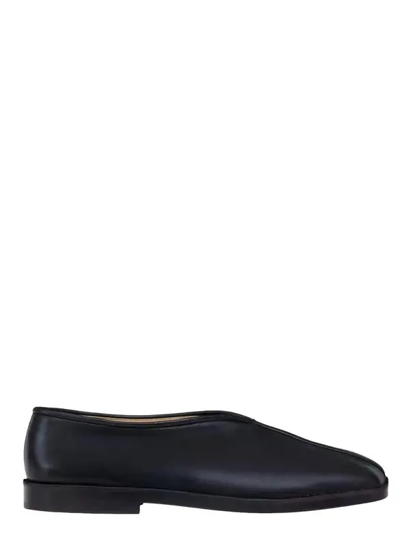 LEMAIRE Square-toe Slippers - Black