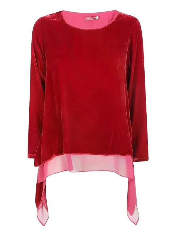 BIANCO LEVRIN Velvet Top - Red