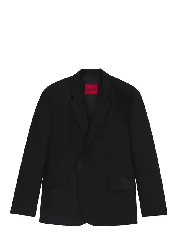 Hugo Cross-over Wool-blend Blazer - Black