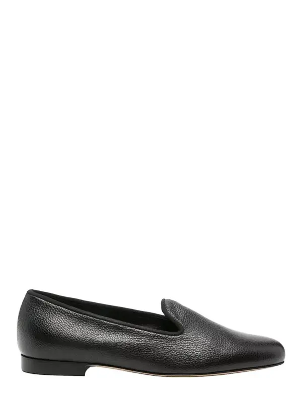TOTEME Leather Loafers - Black