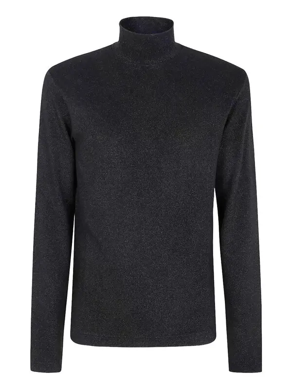 Emporio Armani Lurex Effect Turtleneck - Black