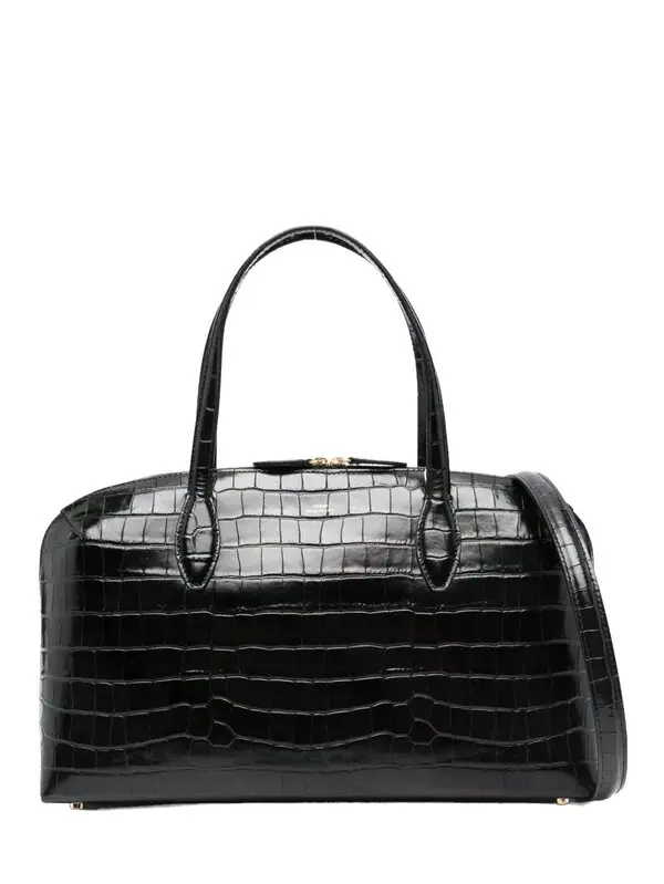 TOTEME Croc-embossed Medium Day Tote Bag - Black