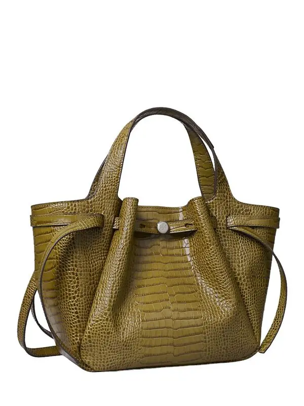 Tory Burch Small Romy Croc-embossed Tote - Shroom