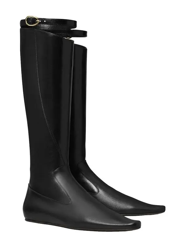 Tory Burch Twisted Riding Boots - Black