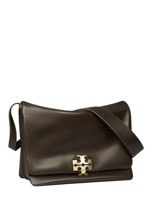 Tory Burch Large Charlie Shoulder Bag - Warm Mahogany