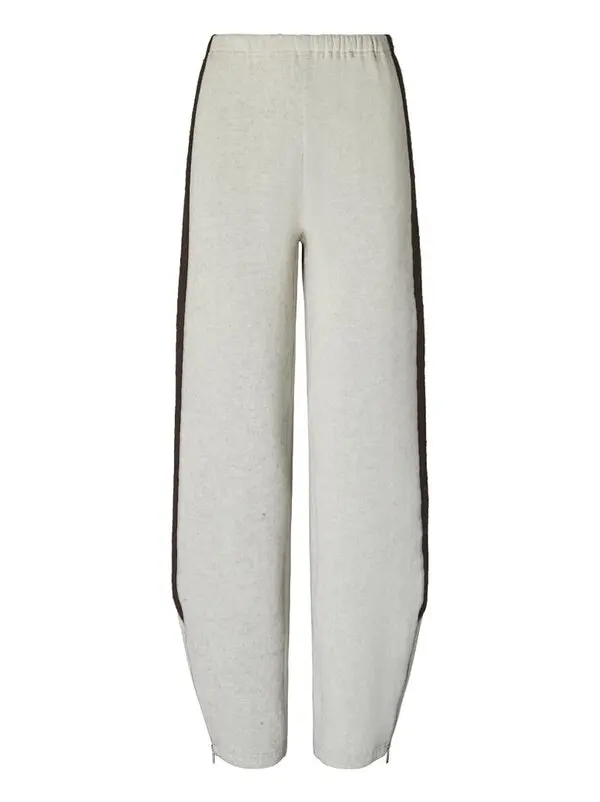 Tory Burch Japanese Jersey Sweatpant - Ivory/mocha