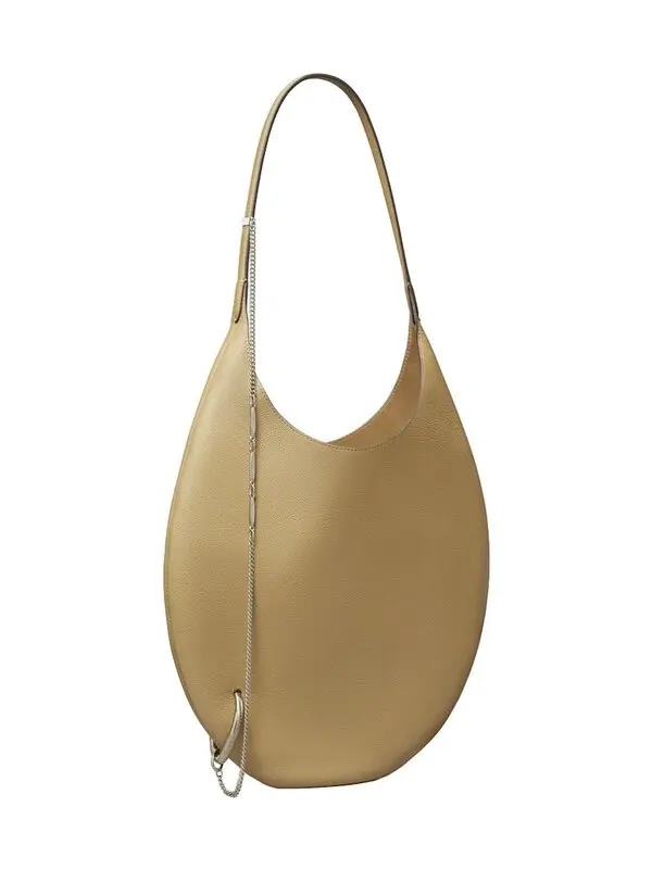 Tory Burch Pierced Soft Shoulder Bag - Light Sand