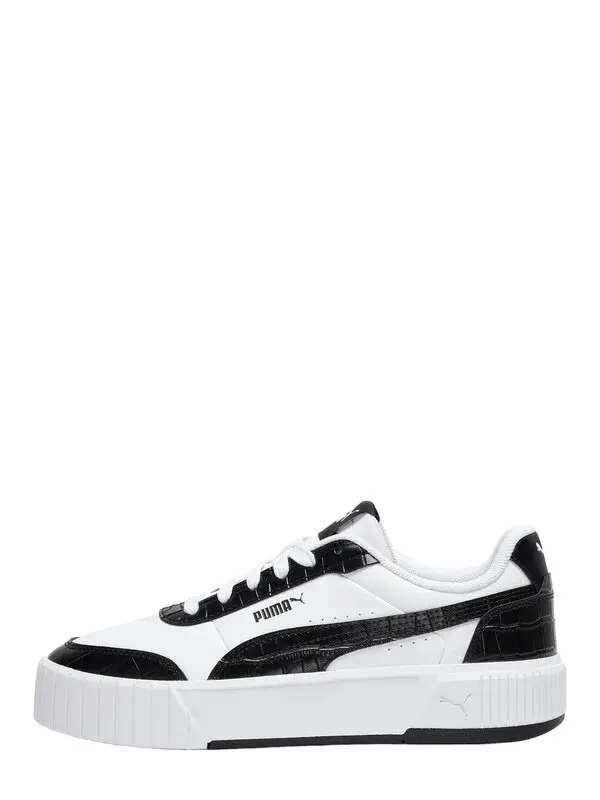 PUMA Carina Mia Croc Animal Print Sneakers - White