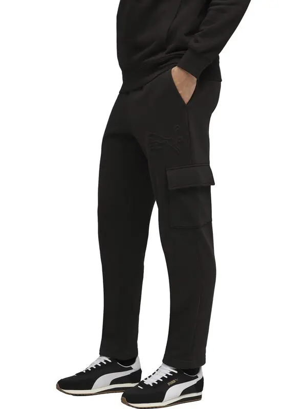 PUMA Essentials Fleece Cargo Pants - Black