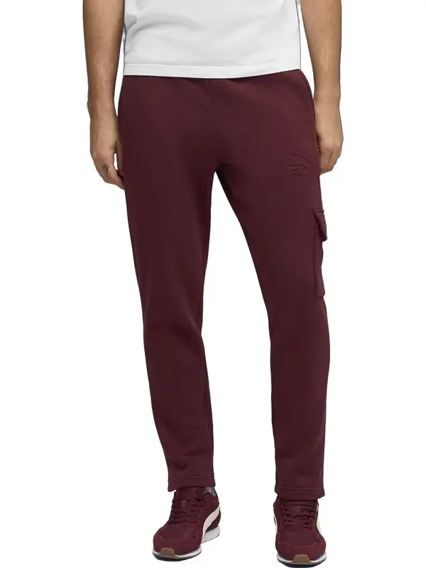 PUMA Essentials Fleece Cargo Pants - Red