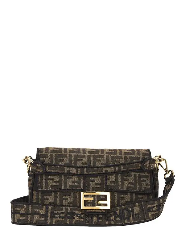 Fendi Zucca Baguette Shoulder Bag - Brown