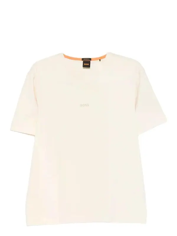 BOSS Logo-print Cotton T-shirt - Neutrals