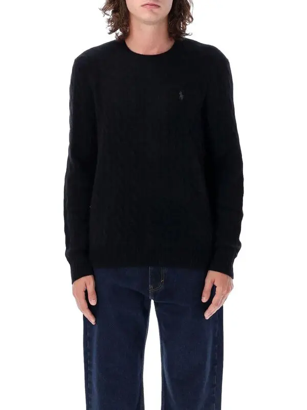 Polo Ralph Lauren Wool-cashmere Cable-knit Jumper - Black