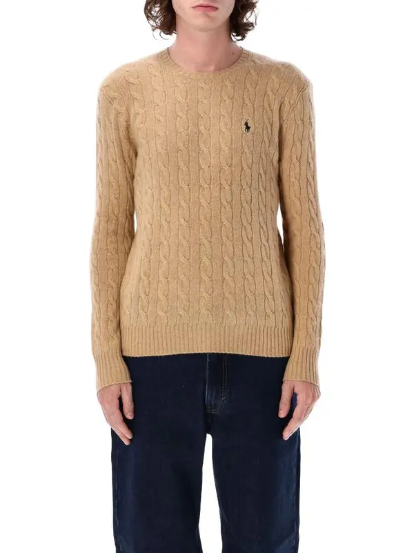 Polo Ralph Lauren Wool-cashmere Cable-knit Jumper - Brown