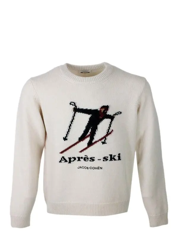 Jacob Cohen Limited Edition Milan-cortina Apres Ski Crew Neck Sweater - Beige
