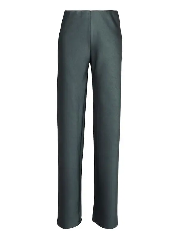 Vince High-rise Straight Satin Pants - Green