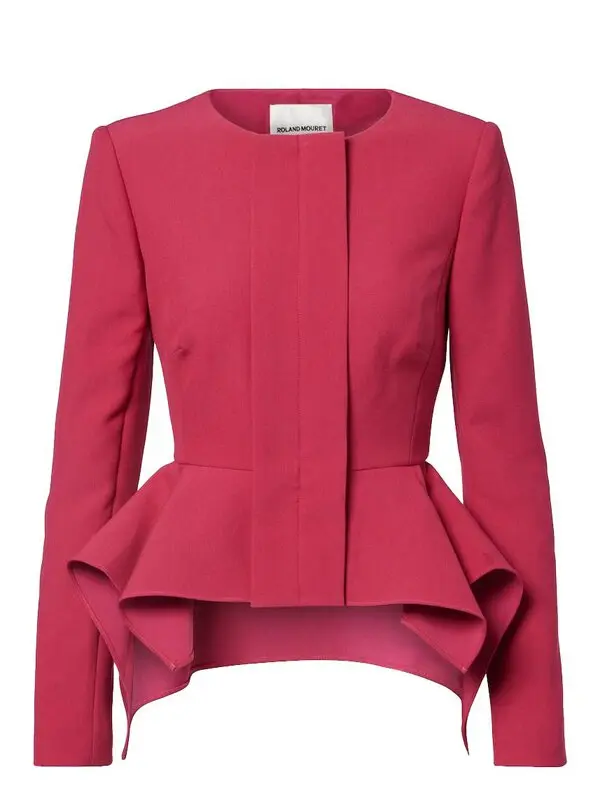 Roland Mouret Peplum Crêpe Jacket - Pink